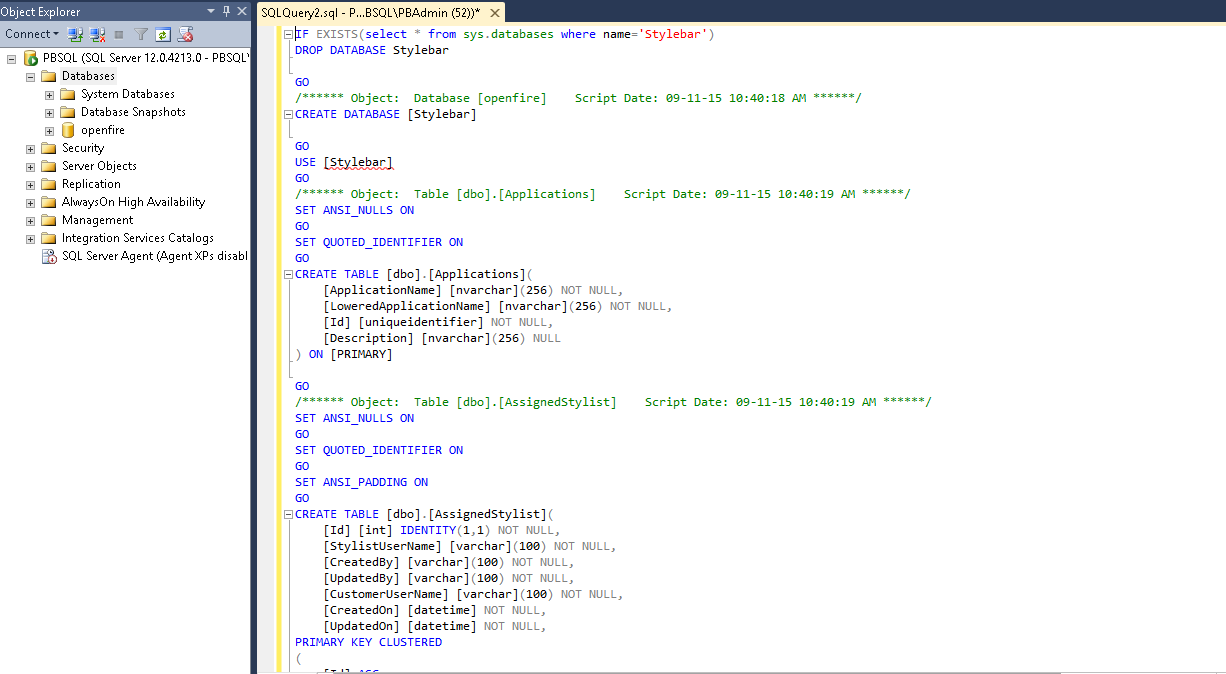 Create Azure Database & integrate with Code using entity framework
